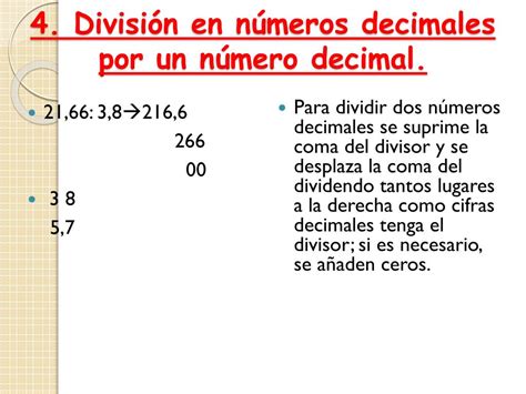 PPT Los Números Decimales 4 PowerPoint Presentation free download