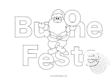 Buone Feste Scritta Da Colorare TuttoDisegni