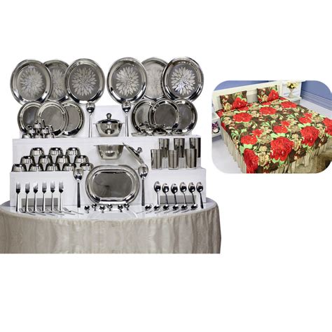 Steel Dinner Set Price