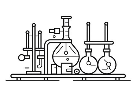Amazing Science Lab Equipment Coloring Page