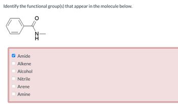 Answered Identify The Functional Group S That Appear In The Molecule