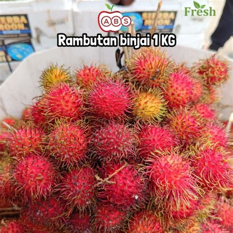 Jual Buah Rambutan Binjai 1KG Manis Segar Ngelotok Rambutan Binjai