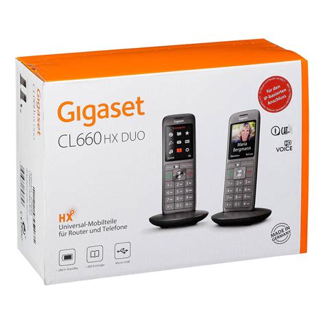 Gigaset CL660 HX Duo Fastnettelefon M Dock DECT Antracit 1029 DKK