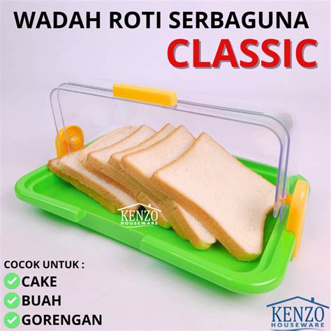 Jual Tempat Wadah Roti Tawar Kue Bolu Gorengan Tutup Plastik Bening