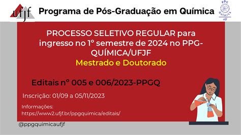 Processo Seletivo Regular Para Mestrado E Doutorado 2024 1 Programa