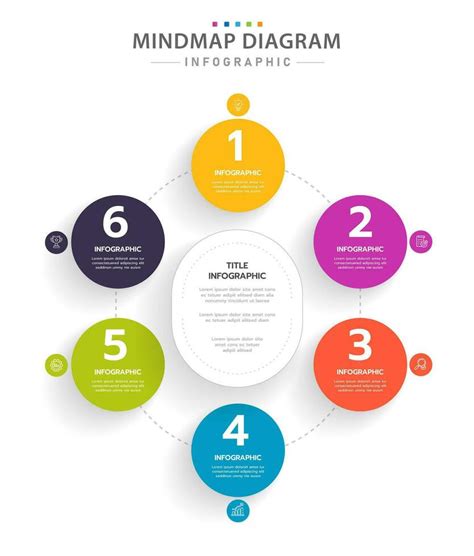 Infographic Template For Business 6 Steps Modern Mindmap Diagram With