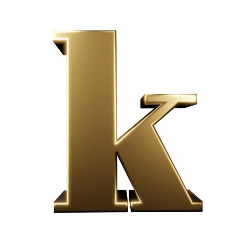 Luxury Text Effect Letter K 3d Render 16316952 PNG