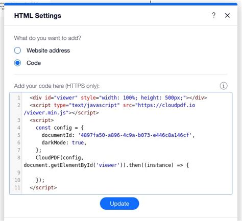 how to embed a pdf document viewer in your wix website