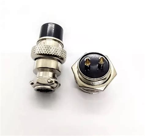1x Conector Circular 2 Vias Mike Macho Fêmea par MercadoLivre