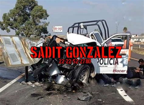 Video desde Puebla Choca patrulla contra camión de carga sobre la