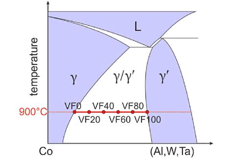 Schematic Pseudo Binary Phase Diagram Of The Co Al W Ta System The