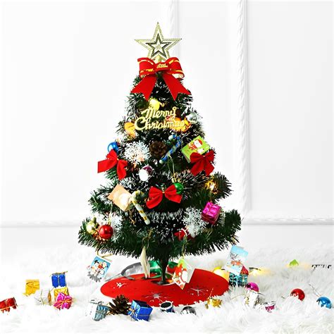 Sapins de Noël 60 cm Mini Sapin et Ornements Sapin Artificiel pour