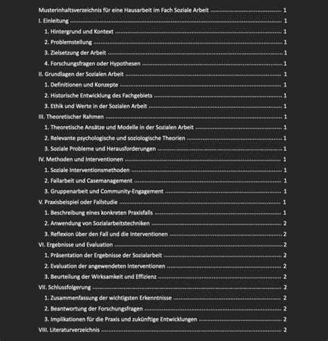 Dein Inhaltsverzeichnis Hausarbeit Erstellen 6 Vorlagen