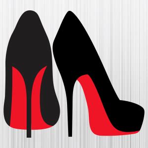 High Heels SVG Red Bottom Stiletto Heels PNG High Heeled Shoe