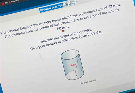 Solved 266 10 Hours Of Allowed Bookwork Code P94 Calculatos The