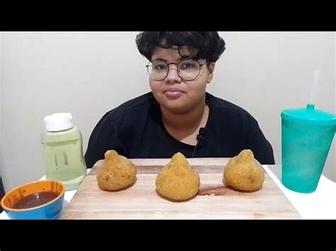 Asmr Comendo Coxinha Molho Verde Mukbang Brasil Youtube