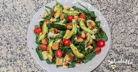 Ensalada De Espinaca Con Aguacate Y Tomates Saludableamimanera