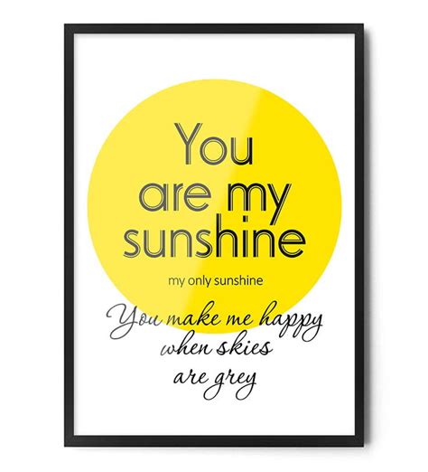Fox Art Studio Plakat You Are My Sunshine Wymiary 70x100 Cm FOX