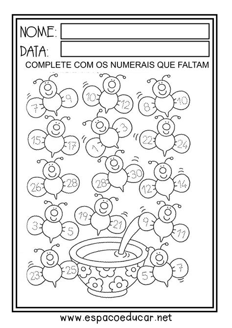 A Arte De Educar Atividades Numerais