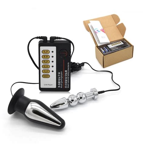 Value Electric Shock Anal Plug Oval Pussy Plug Medical Themed Toy