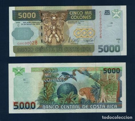 Costa Rica 5000 Colones 24 2 99 Sc Unc Pk Comprar Billetes