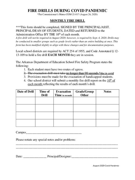 Fillable Online Fire Drills View Document California Code Of