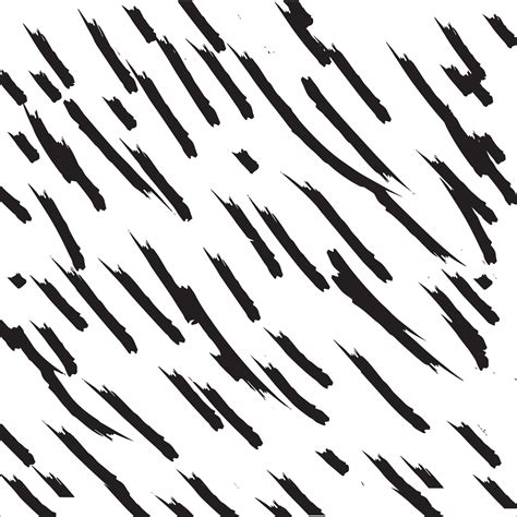 Black Paint Brush Strokes Vector Pattern Hand Drawn Curved And Wavy