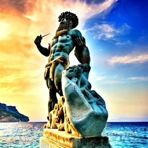 Runwayml Stable Diffusion V1 5 Poseidon God On Greece Sea Very