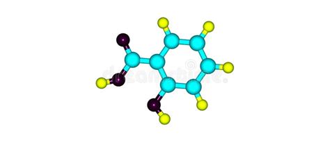 Salicylic Acid Molecular Structure Isolated On White Stock Illustration