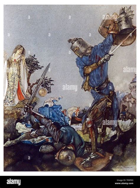 Le Morte D Arthur By William Russell Flint Stock Photo Alamy
