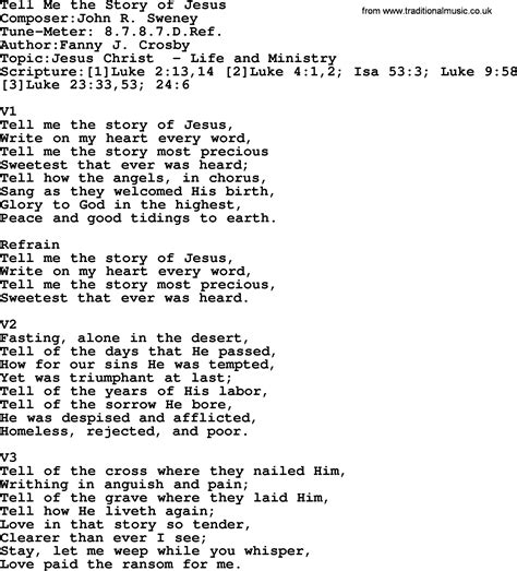 Adventist Hymn Tell Me The Story Of Jesus Christian Song Lyrics