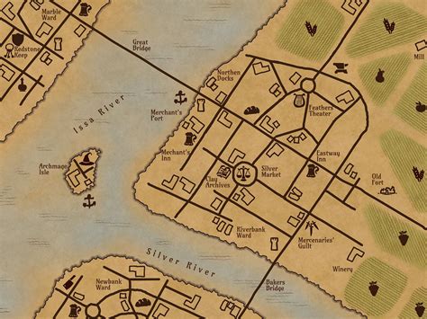City Parchment Map Small Inkarnate Create Fantasy Maps Online