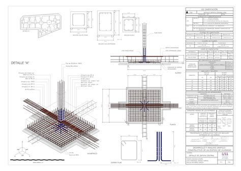 Detalles Constructivos En 3D Detalle De Una Zapata Aislada