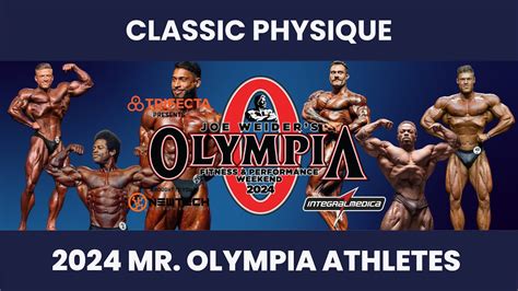2024 MR OLYMPIA CLASSIC PHYSIQUE QUALIFIED ATHLETES FEB 2024 YouTube