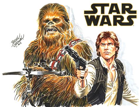 Han Solo And Chewbacca By Jerry Ordway