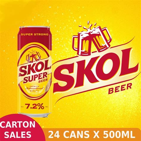 SKOL Super Beer 7 2 Alcohol 500ml X 24Cans Food Drinks Alcoholic