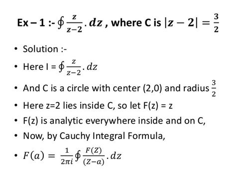cauchy integral theorem and formula complex variable and numerical m…