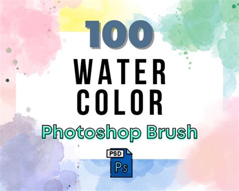 100 Water Color Photoshop Brush Adobe Photoshop Designer Professional