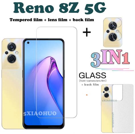 3in1 For OPPO Reno 8Z 8 Pro Full Screen Transparent Tempered Glass