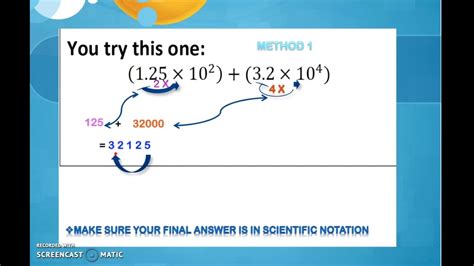 adding scientific notation youtube