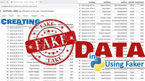 creating dummy data in python using faker generate synthetic or dummy data automatically in