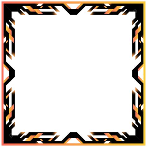 Modern Facecam Stream Overlay Square Border With Yellow Stream Overlay