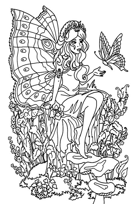 Fairy Coloring Pages Coloringpagesonly