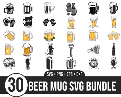 BIER Krug SVG Bundle Alkohol SVG Bier Clipart Bier Fass Etsy De