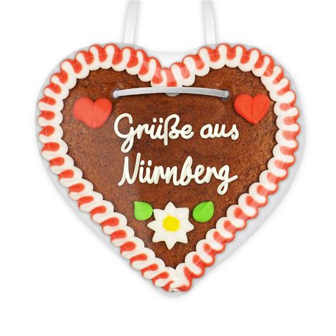 Lebkuchenherz 12cm Grüße aus Nürnberg günstig bestellen