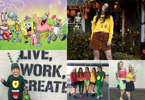 Spongebob Schwammkopf Kostüme selber machen aus normaler Kleidung