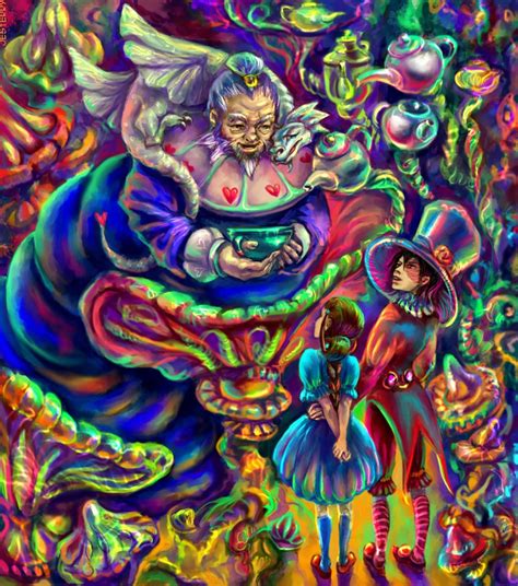 Trippy Alice In Wonderland Background