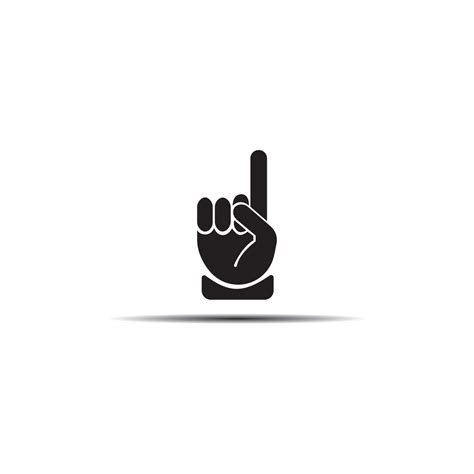 Finger Point Icon In Flat Style Hand Gesture Vector Illustration