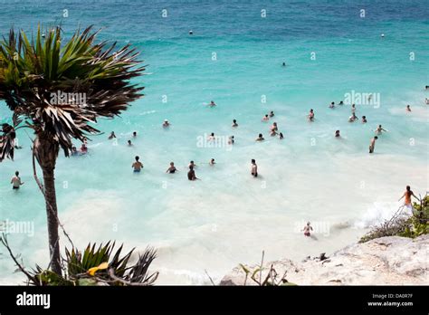 The Paradisaical Turquoise Water And White Sands Of Tulum On Mexico S