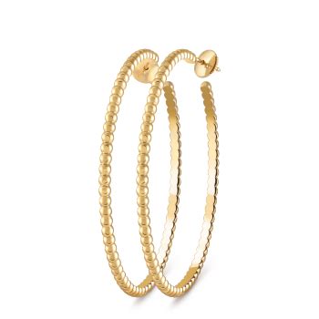 Créoles Perlée perles d or petit modèle Or jaune 750 1000 Van Cleef